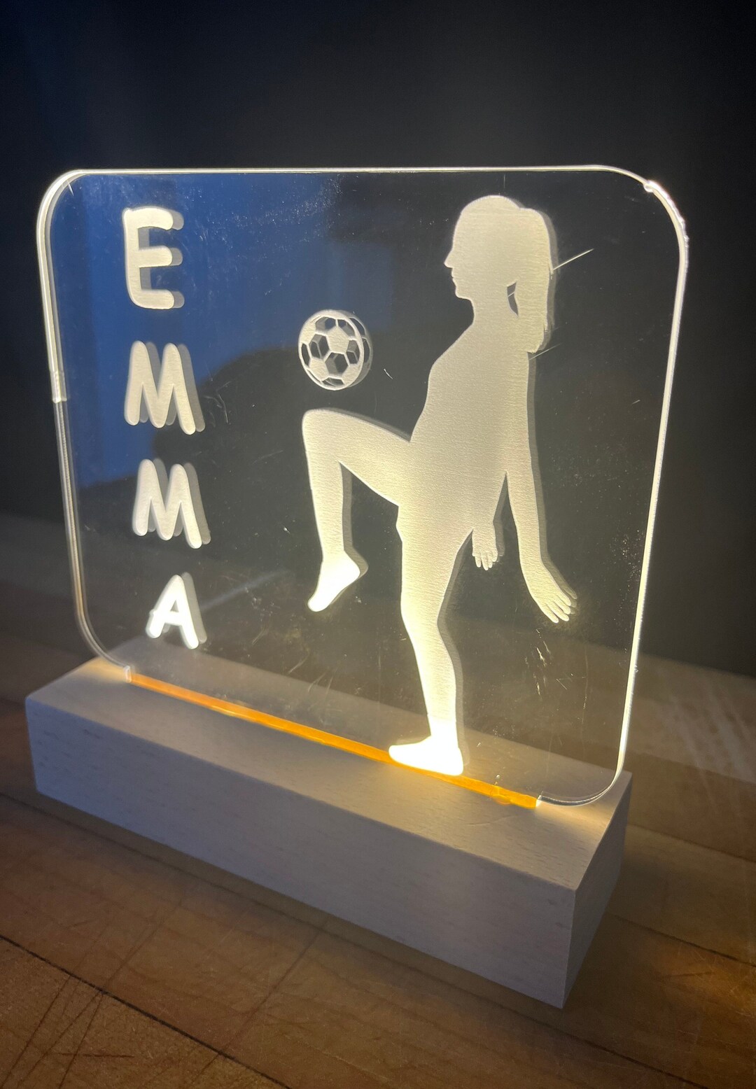 Personalized Soccer Night Light for Kids custom Night Light - Etsy