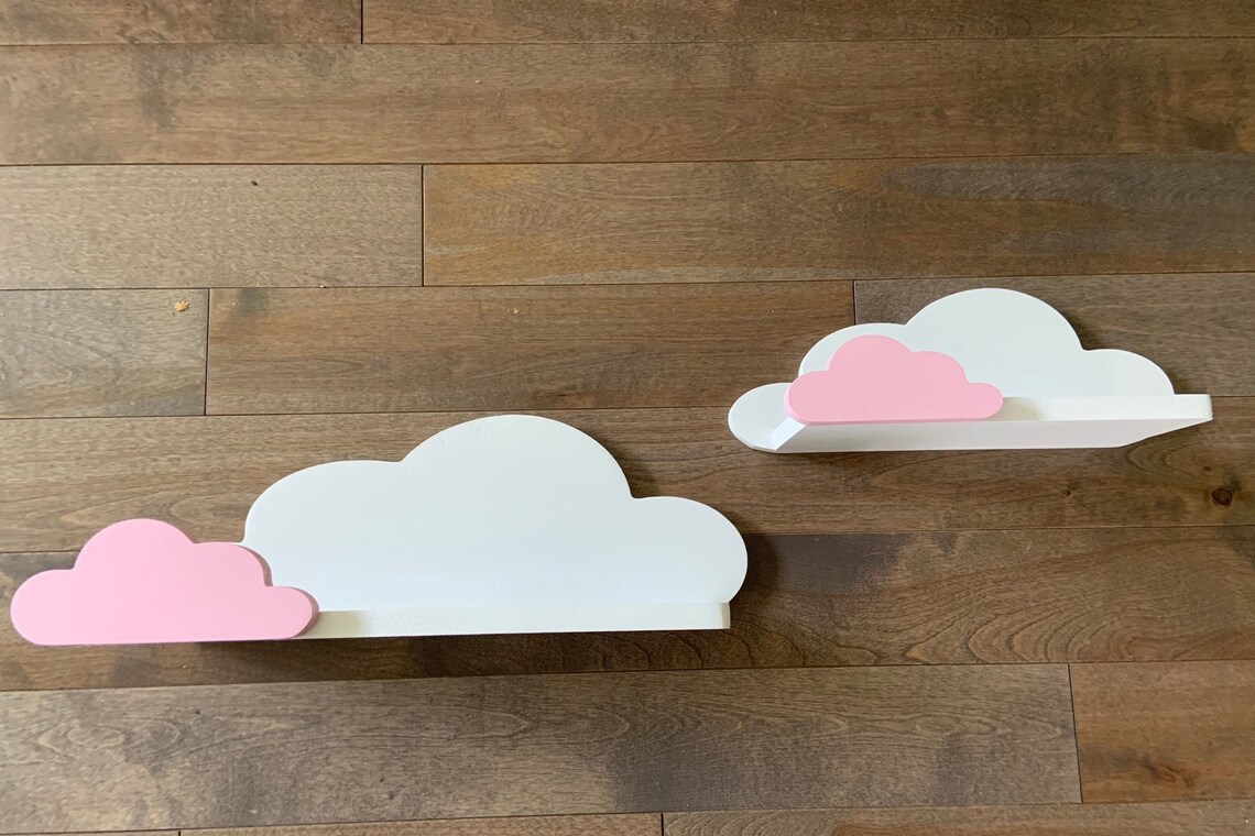 Set of Cloud Shelves for Nursery Room-Kids Room Cloud | Etsy