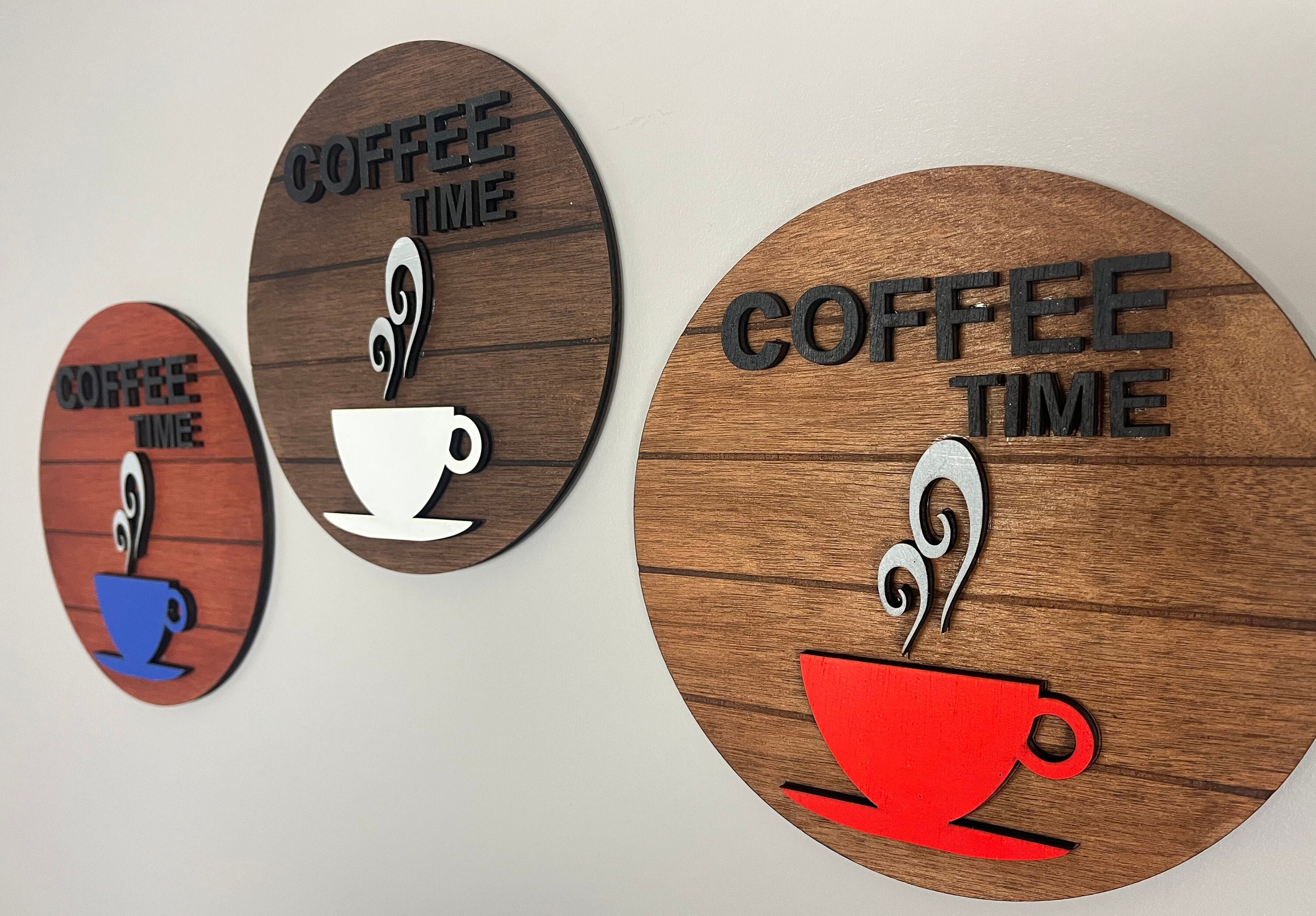 Round Wooden Coffee Sign Coffee Bar Sign Cafe Sign Wall | Etsy Canada
