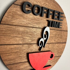 Round Wooden Coffee Sign Coffee Bar Sign Cafe Sign Wall - Etsy