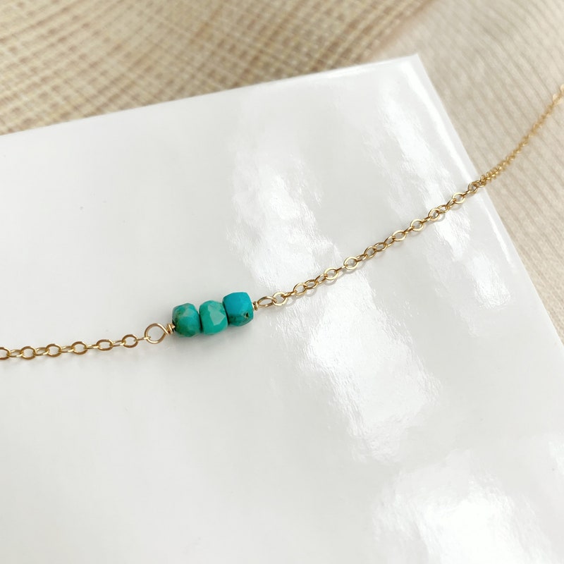 Dainty Turquoise Necklace - Etsy