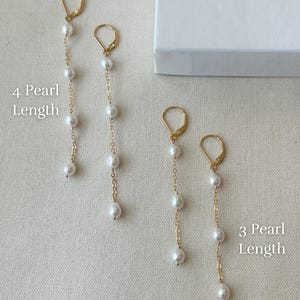 Long Baroque Pearl Earrings, 14kt Gold Filled Pearl Drop Earrings ...