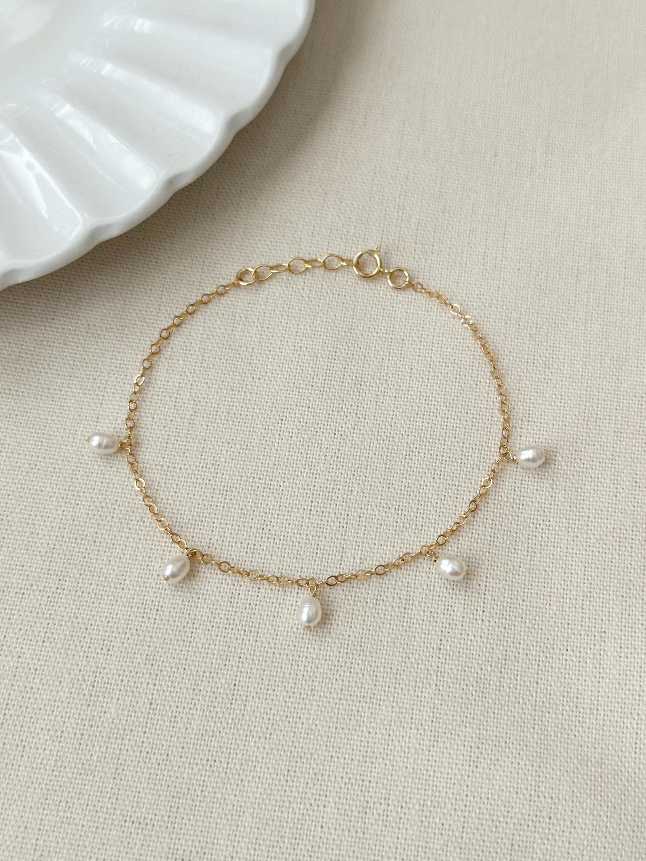 14K Gold Filled Seed Pearl Bracelet: Delicate Wedding Jewelry - Etsy