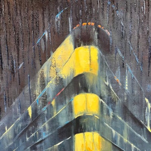 San Francisco Painting Cityscape Original Art 35 by 48 Large Canvas ...