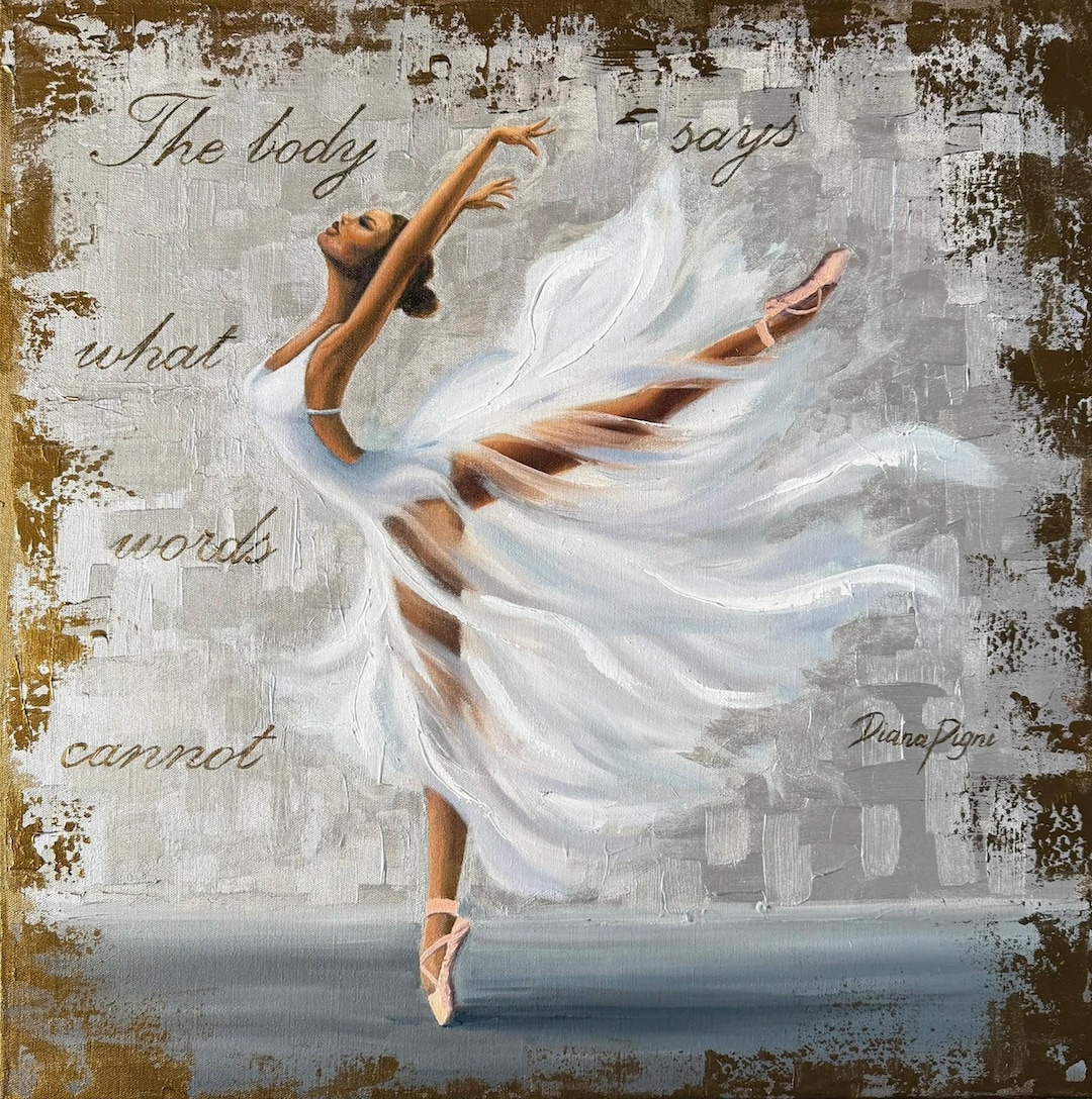 Ballet Dancer Painting African American Ballerina Original Art 24 ...