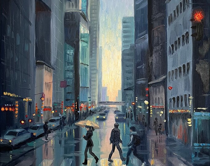 New York Painting Cityscape Original Art Manhattan Oil Painting 16 by ...