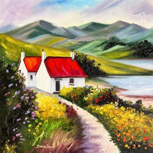 Ireland Painting Irish Original Art 12" Framed Landscape Artwork ...