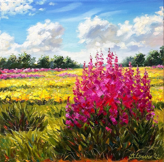 Art & Collectibles Ink Meadow original painting Painting etna.com.pe