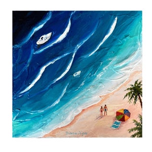 Destin Painting Florida Original Art 10" Textured Seascape Wall Art ...