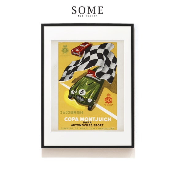 Vintage Car Racing Poster . Garage Decor . Car Lovers Gift . - Etsy
