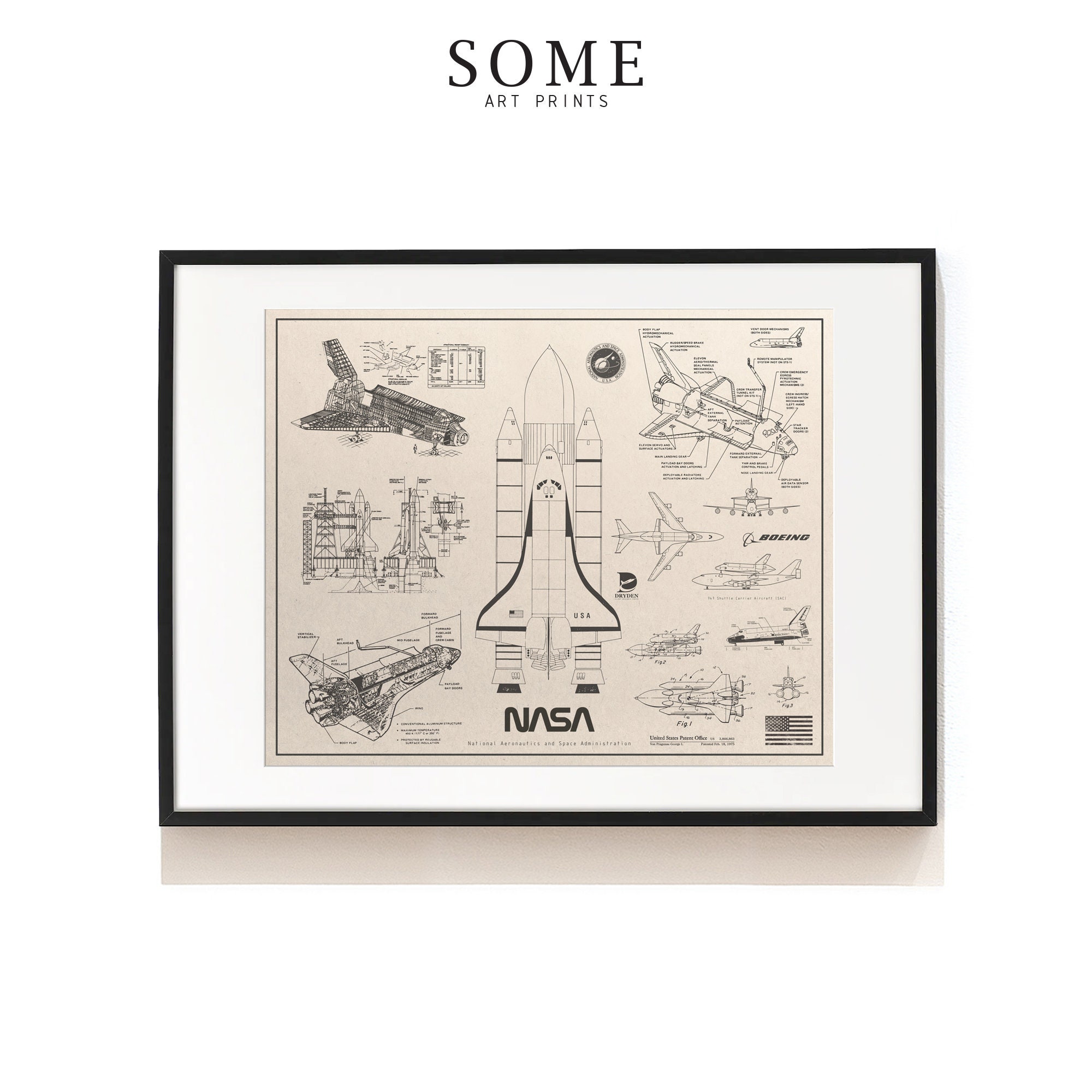 Space Shuttle Print . NASA Poster . Kid's Room Decor . Space Shuttle ...