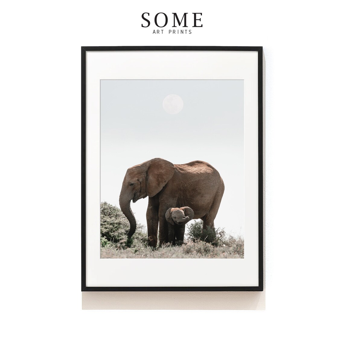 Baby Elephant Art Print . Baby Nursery Art Print . Animal Wall - Etsy