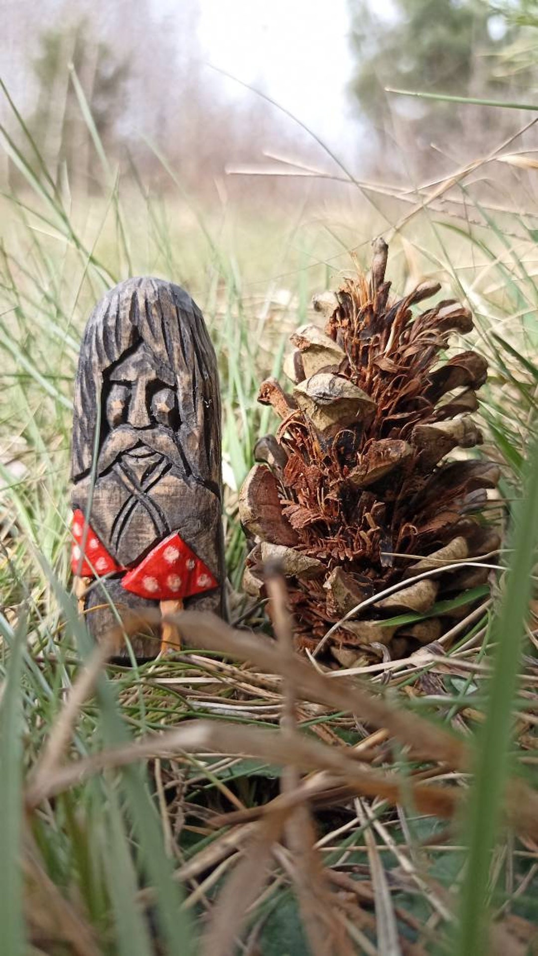 Celtic Idol Cernunnos/ Druid God/wiccan Statue/ Wooden Irish God Altar ...