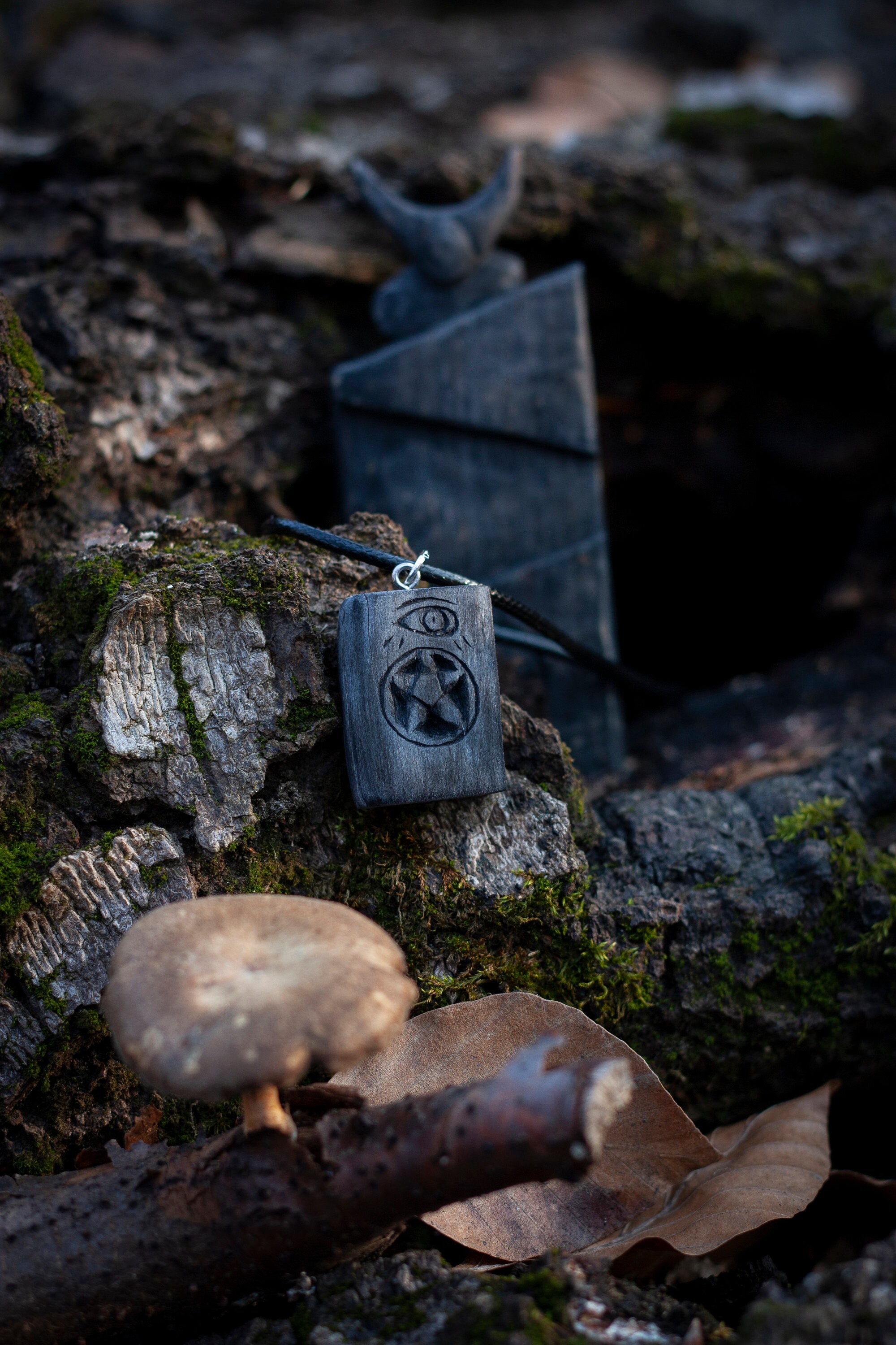 Wooden pendant Spell Book/ Witch Pendant/ Magic Book/ Wiccan | Etsy
