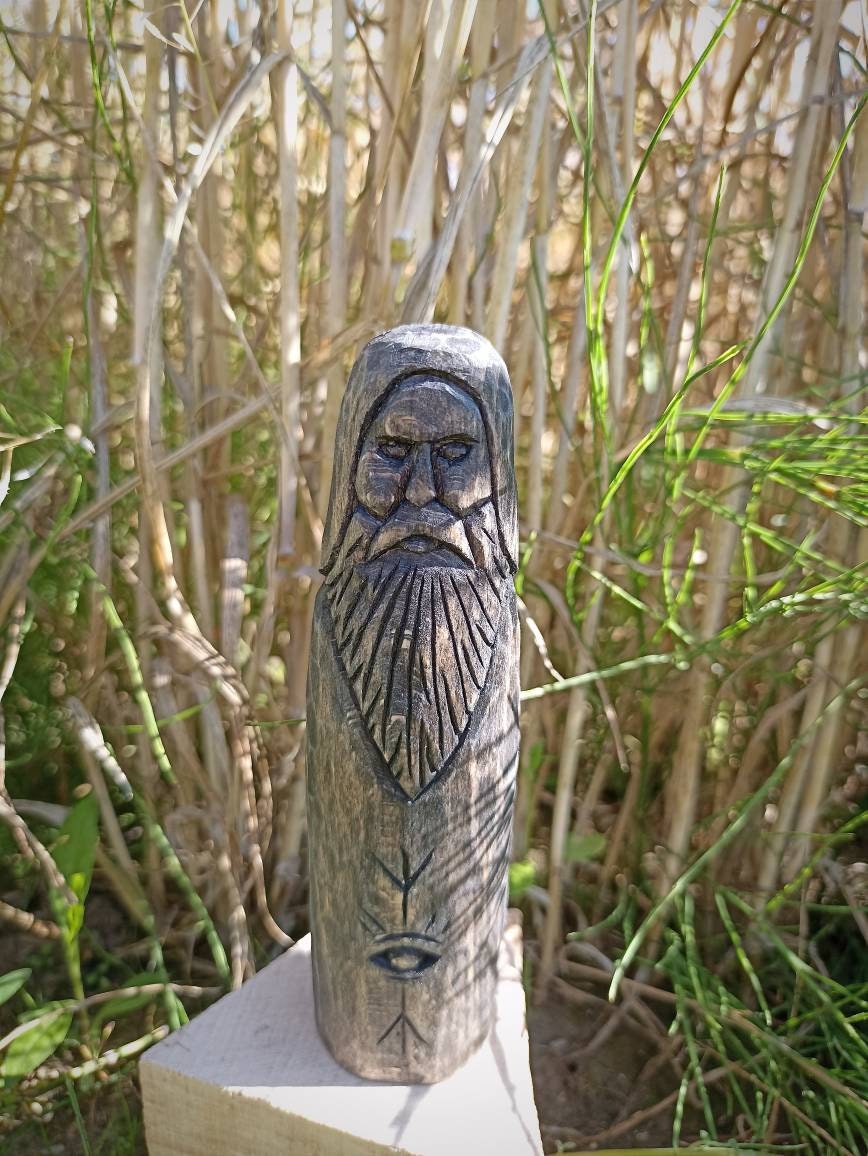 Druid/ God Lugh Statue/ Wooden Figure of Celtic God/ Altar - Etsy