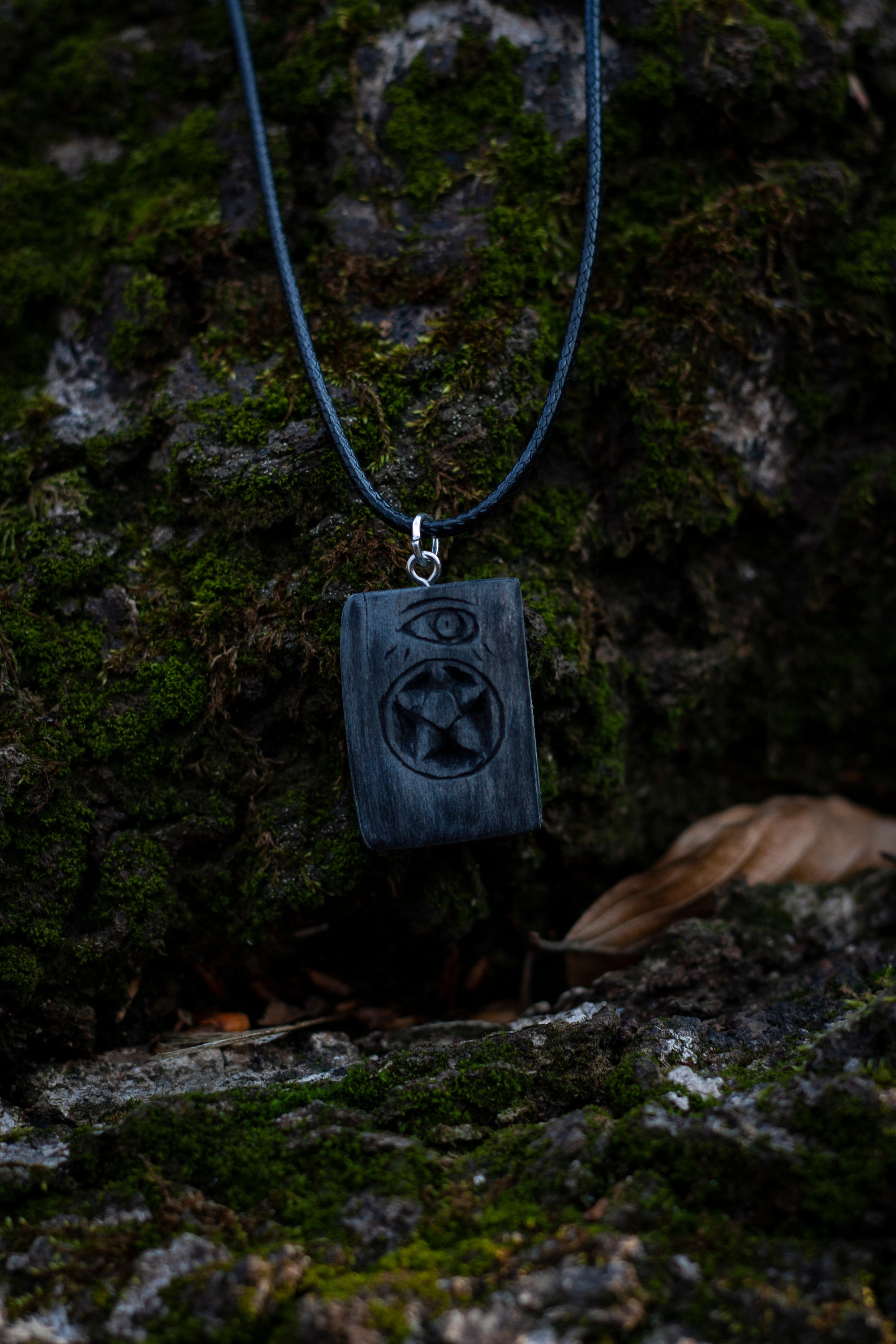 Wooden pendant Spell Book/ Witch Pendant/ Magic Book/ Wiccan | Etsy