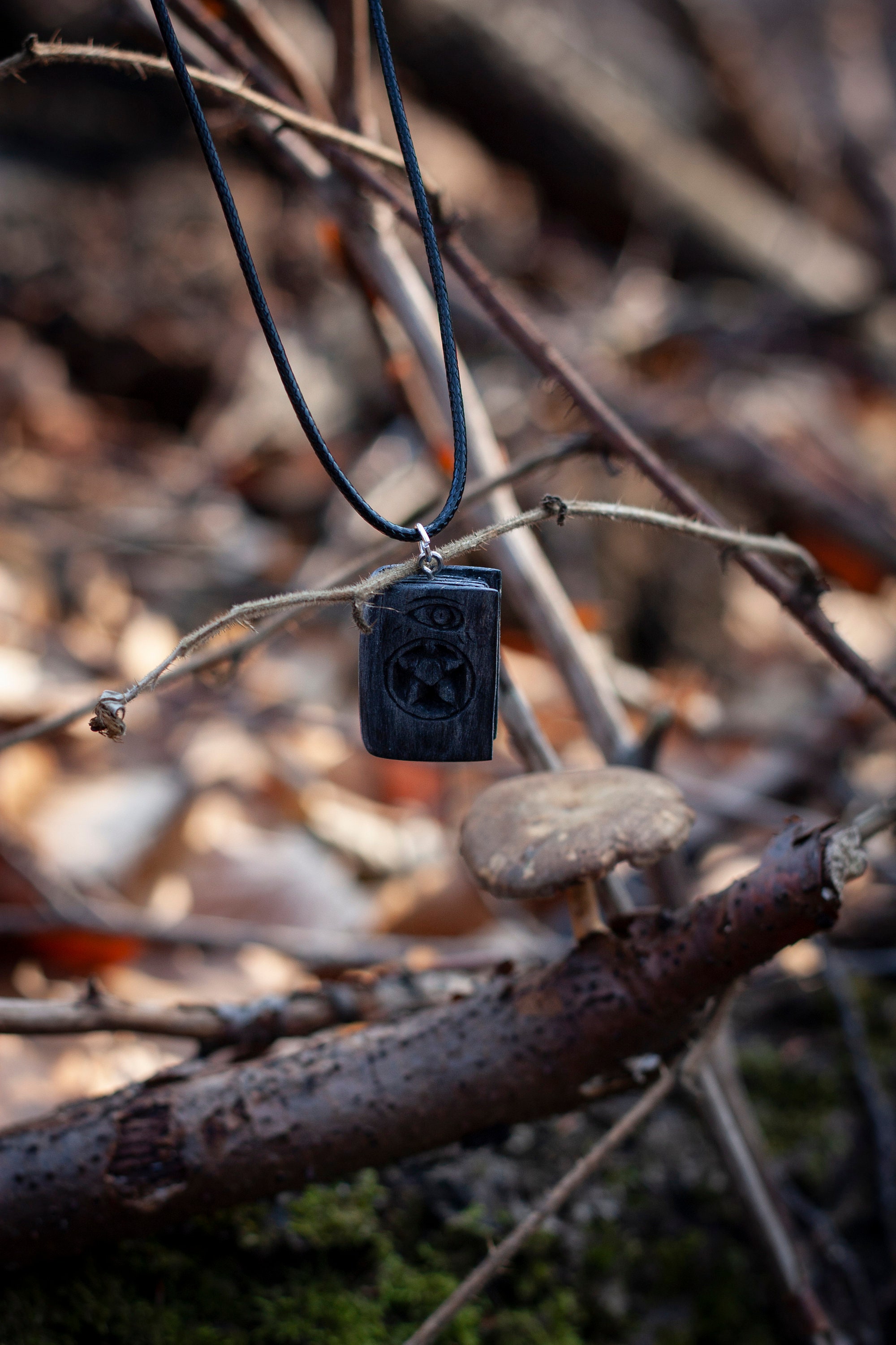 Wooden pendant Spell Book/ Witch Pendant/ Magic Book/ Wiccan | Etsy