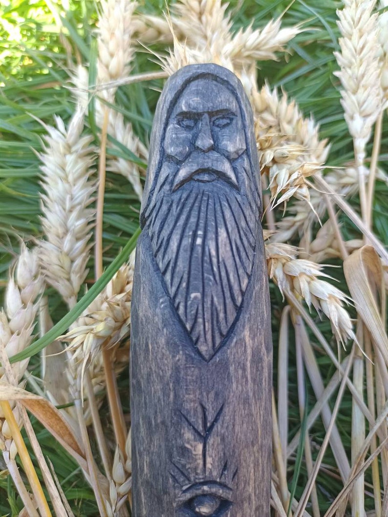 Druid/ God Lugh Statue/ Wooden Figure of Celtic God/ Altar - Etsy