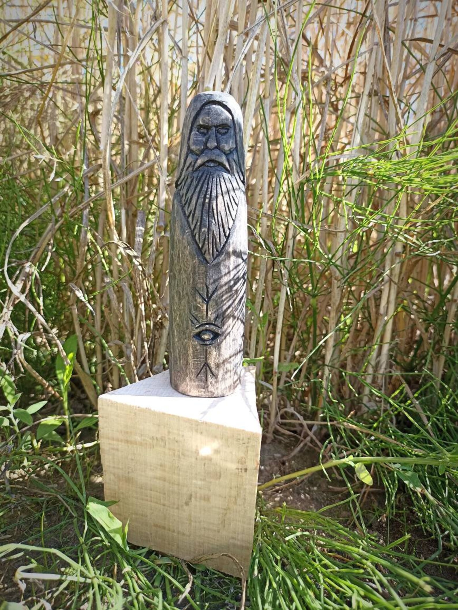 Druid/ God Lugh Statue/ Wooden Figure of Celtic God/ Altar - Etsy