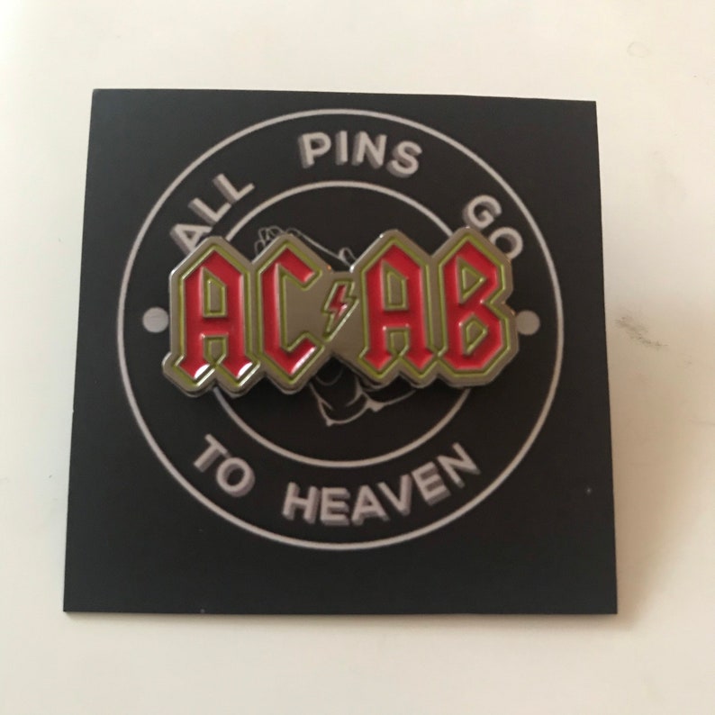 ACAB All Cops Are Bastards Soft Enamel Pin 1.25 Inches Acdc - Etsy