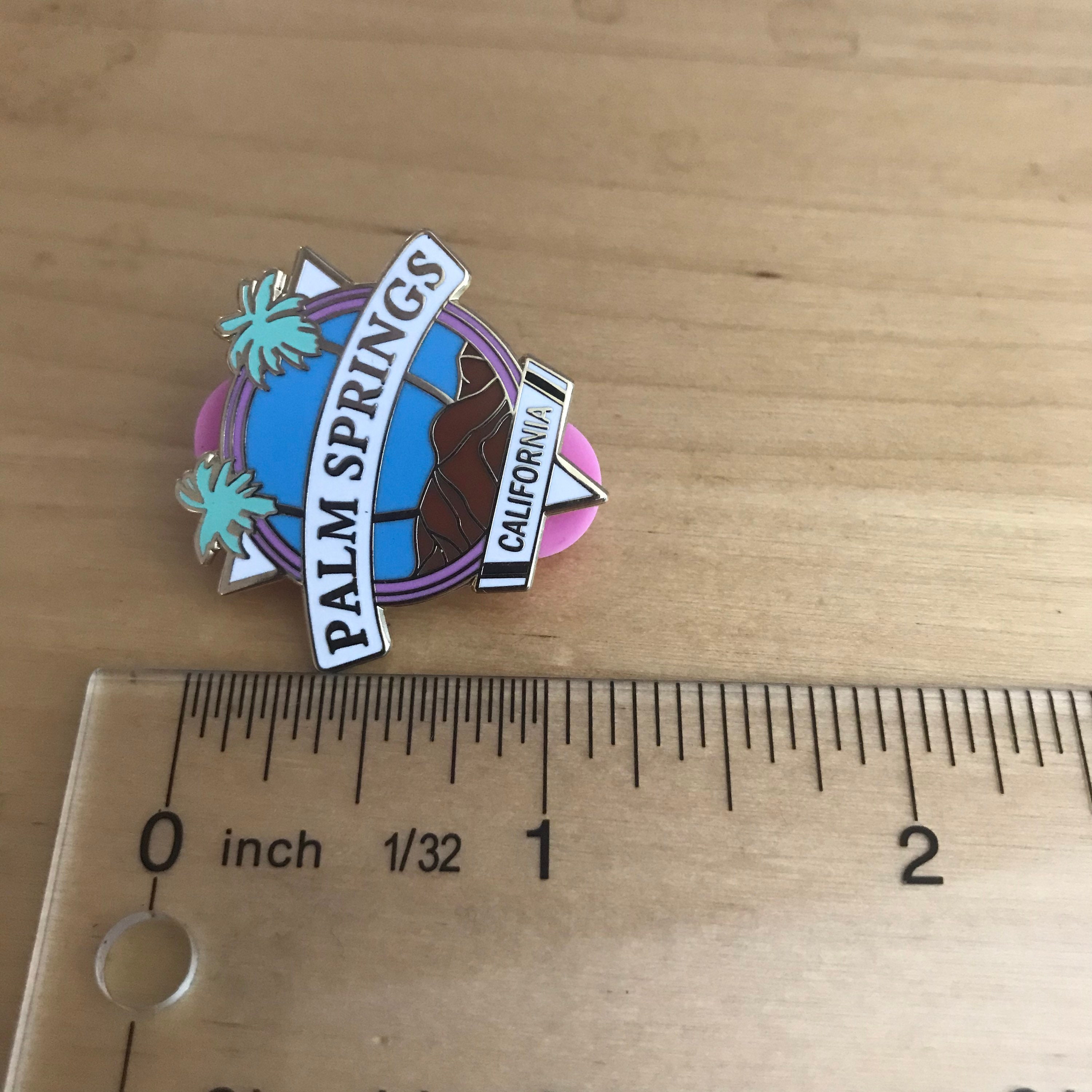 Retro Palm Springs California Hard Enamel Pin Vintage Remake - Etsy