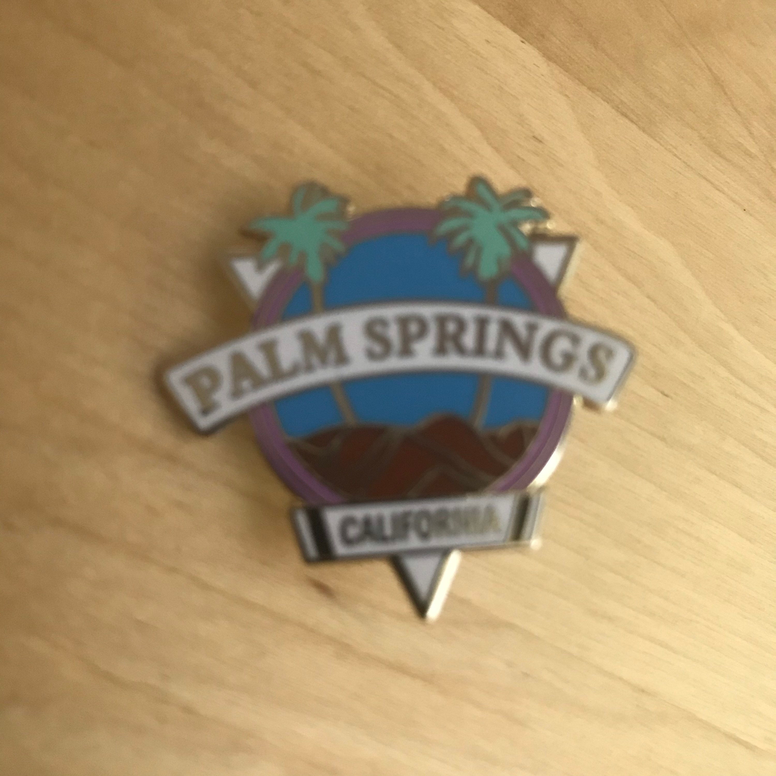 Retro Palm Springs California Hard Enamel Pin Vintage Remake - Etsy