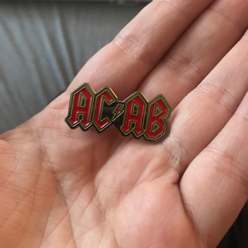 ACAB All Cops Are Bastards Soft Enamel Pin 1.25 Inches Acdc - Etsy