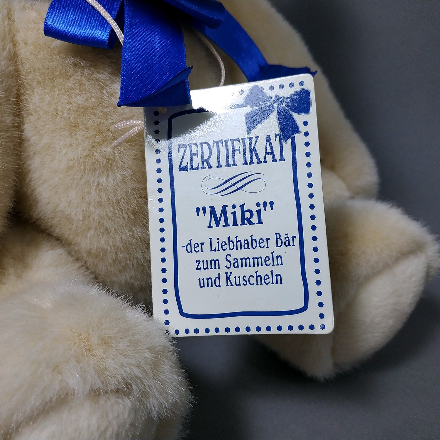 MIKI Teddy Bear. Vintage Plush Stuffed Toy by Althans Club. - Etsy