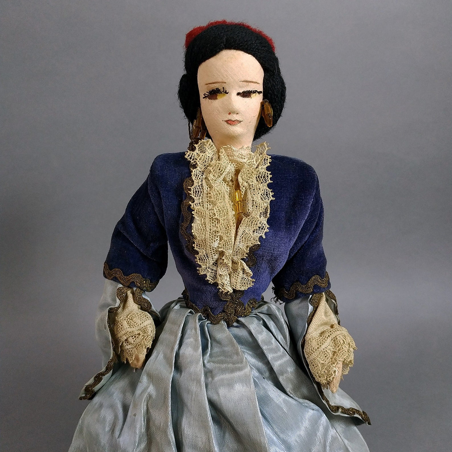 ANTIQUE DOLL Greek Woman in National Costume. End of the 19th Century ...