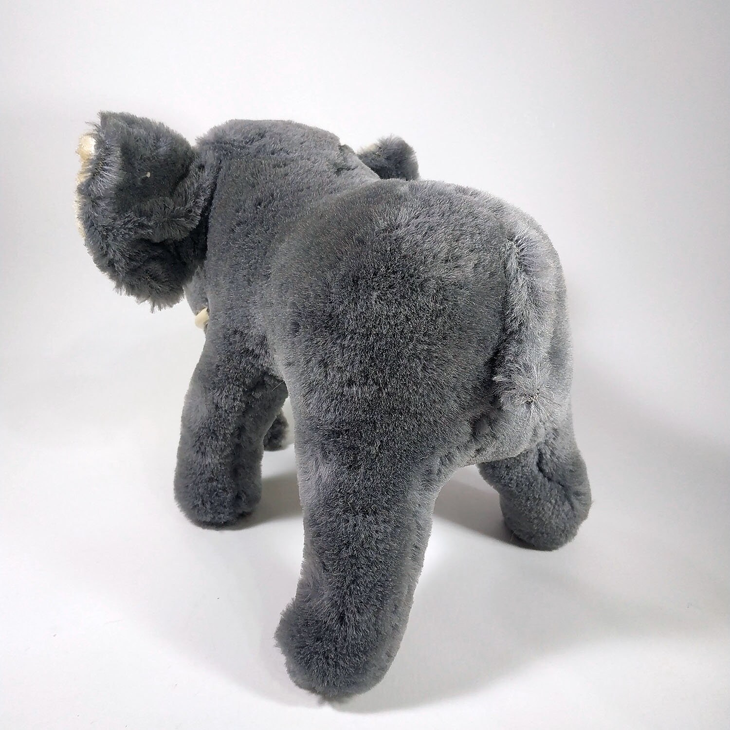 JUMBO THE ELEPHANT. Vintage Mohair Wood Wool Stuffing Toy. Glass Eyes ...
