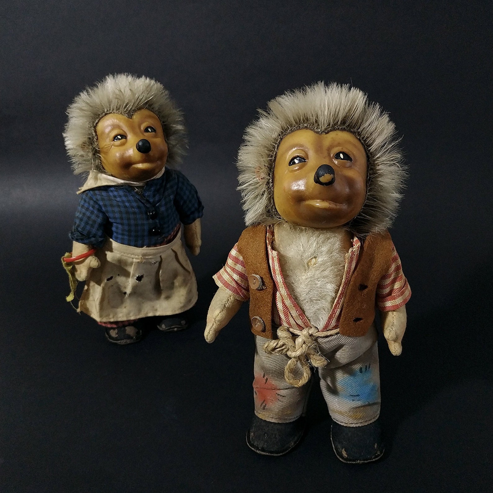 MECKI and MICKI by STEIFF. Vintage Hedgehog Dolls. Germany. - Etsy