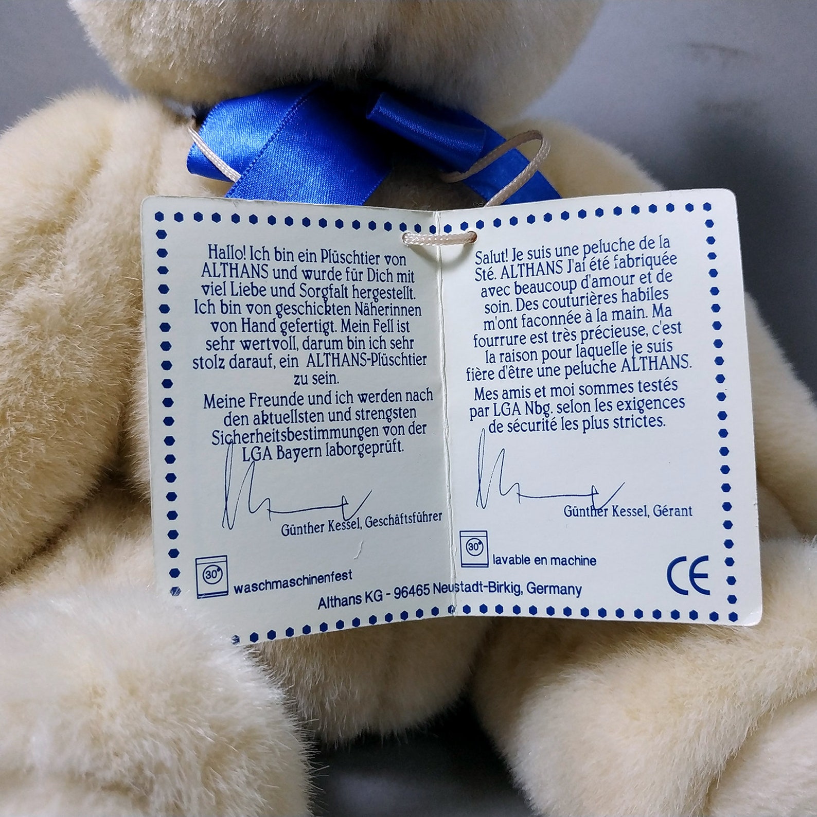 MIKI Teddy Bear. Vintage Plush Stuffed Toy by Althans Club. - Etsy