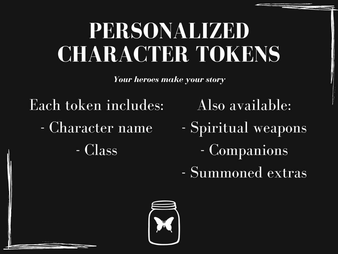 Custom D&D Character Tokens DnD Adventurer Tokens Dungeons | Etsy