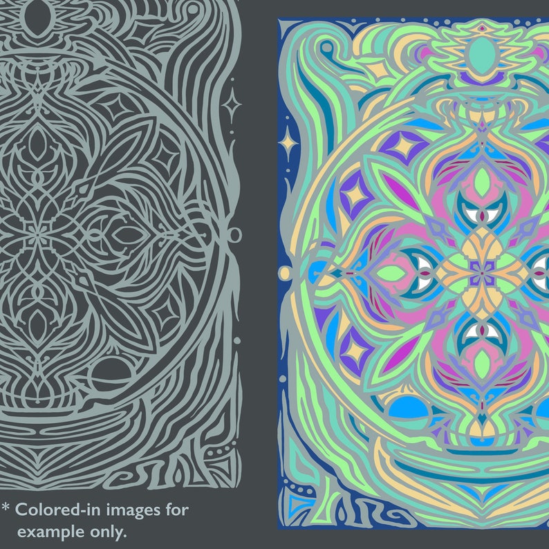 Printable Coloring Pages. Mandalas Vol 2: Digital Download of PDF JPG ...