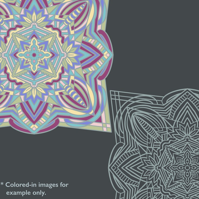 Printable Coloring Pages. Mandalas Vol 2: Digital Download of PDF JPG ...