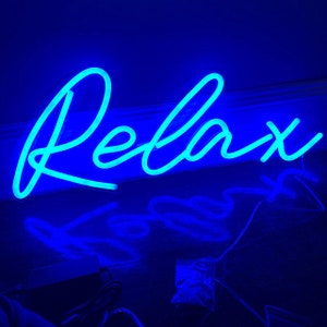 Cozy Relax Wall Word Neon Sign - Etsy