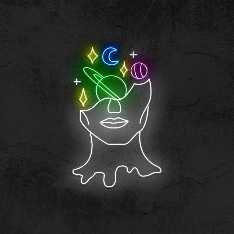 Galaxy Face Neon Sign Custom Neon Sign Neon Sign LED - Etsy