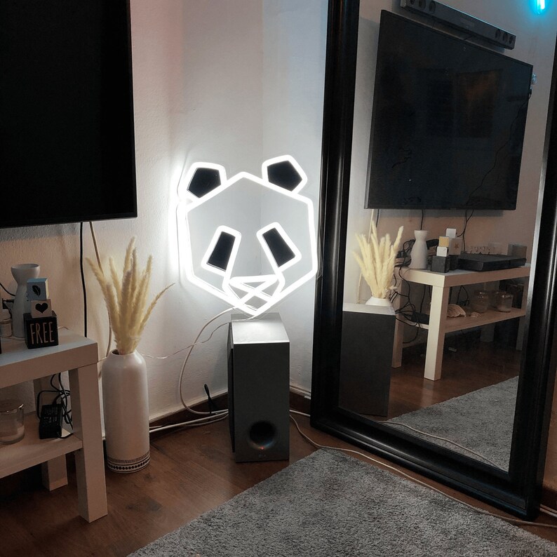 Panda Neon Sign Animal Sign Panda Lover Gift | Etsy