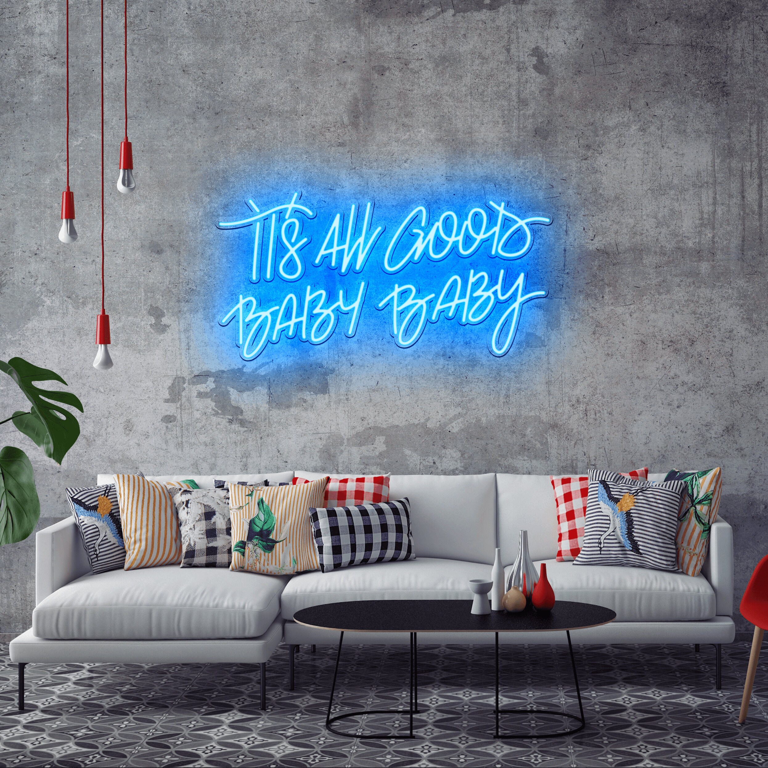 Its All Good Baby Baby Neon Sign Wall Art B.I.G Quote - Etsy