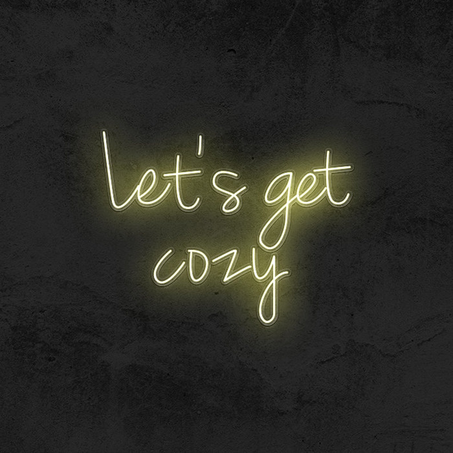 Let's Get Cozy Neon Sign, Personalized Art, Wall Art, Neon Gift, Gift ...