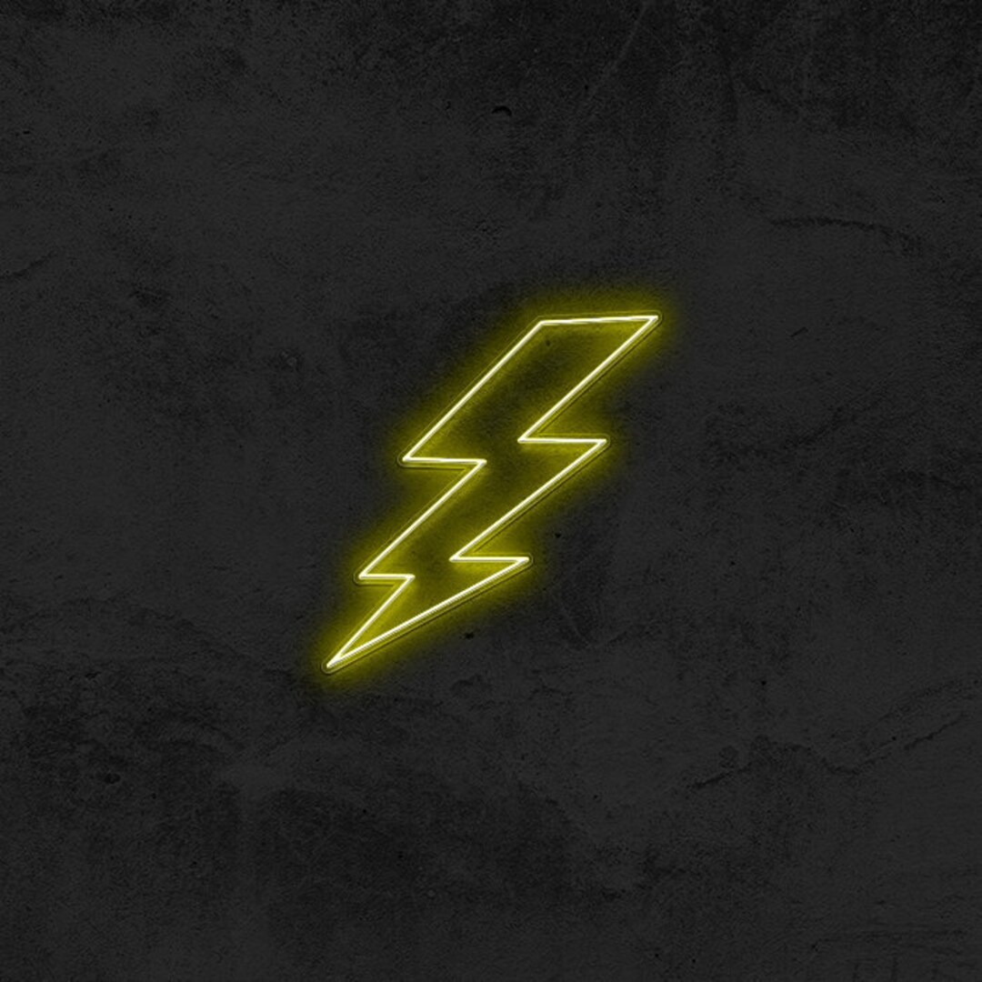 Lightning Bolt LED Sign, Neon Wall Sign, Nursery Decor, Kids Room Decor ...
