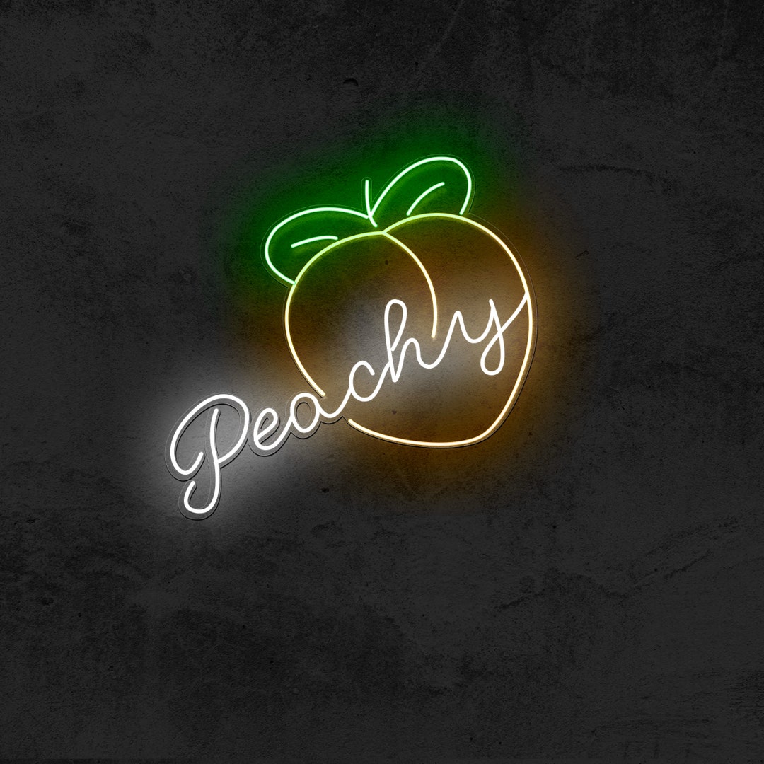 Peachy Neon Sign | Optimistic Quote Wall Art | Inspirational Signs ...