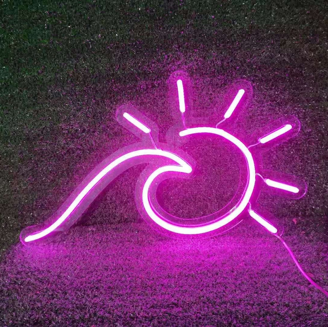 Wave Sun Neon Sign, Surf Wall Art, Wall Art, Neon Gift, Gift for Him ...
