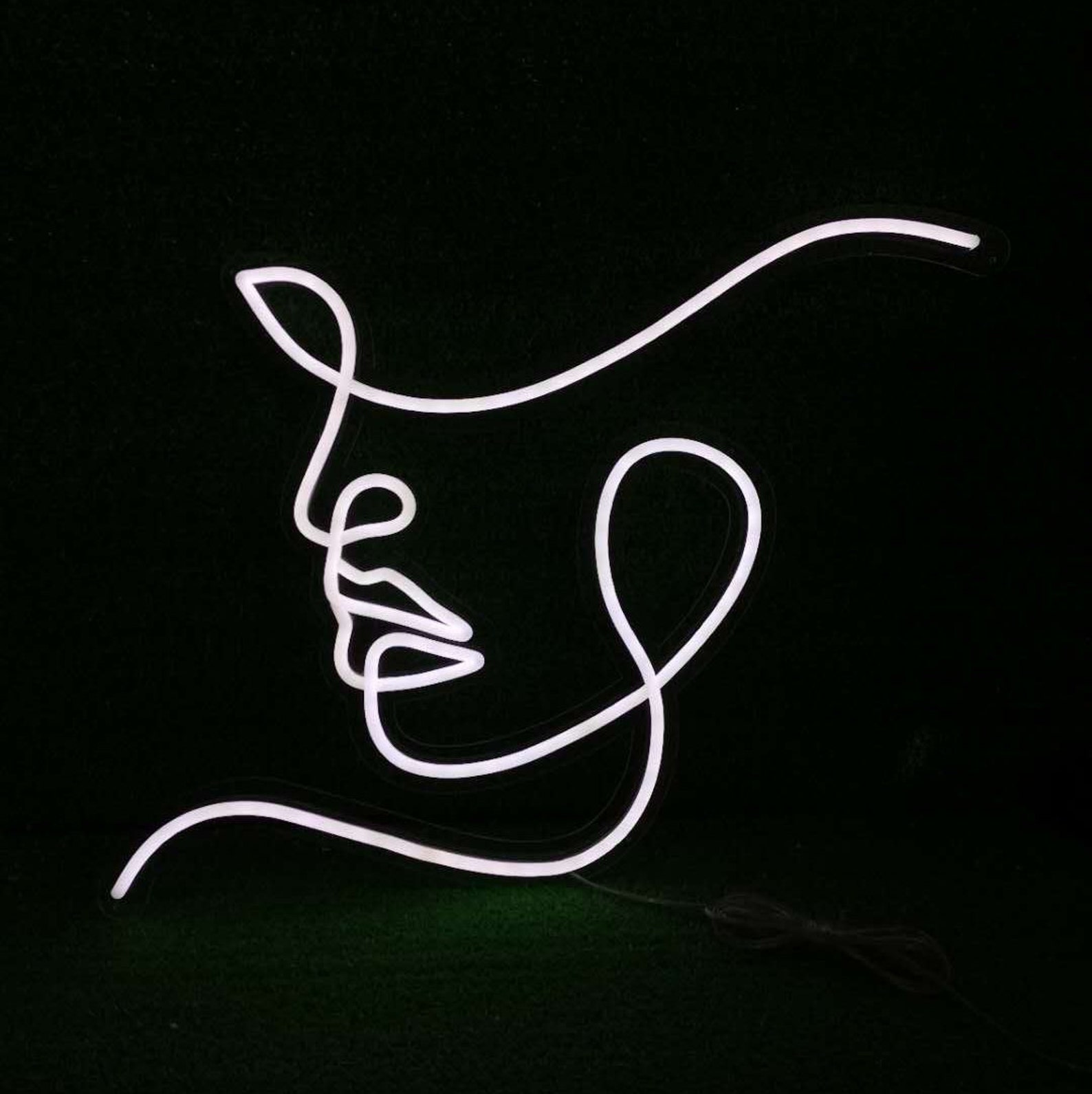One Line Face Neon Sign, Modern Art, Wall Art, Neon Gift, Gift for Him ...