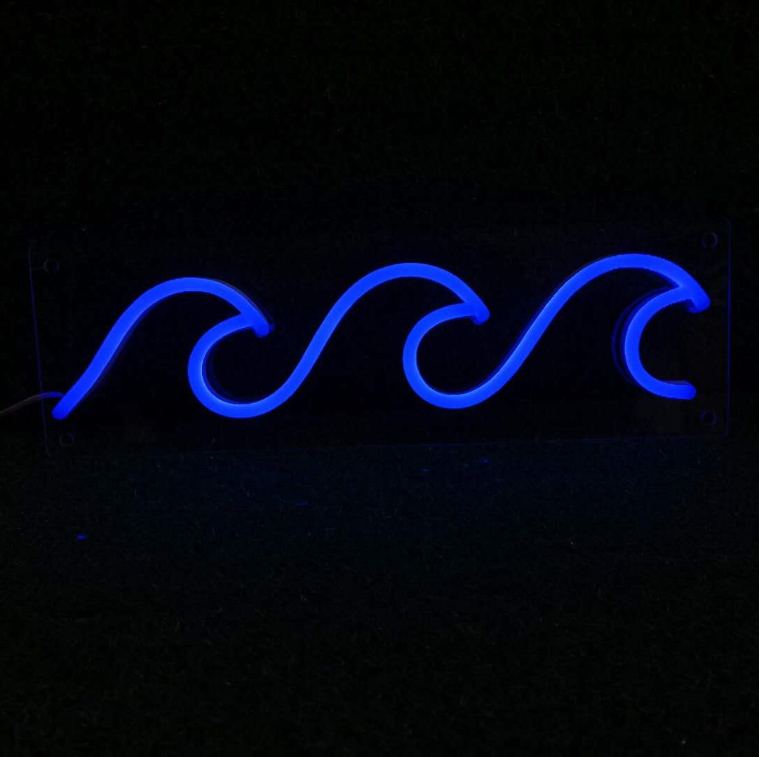 Wave Neon Sign, Surf Wall Art, Wall Art, Neon Gift, Gift for Him, Gift ...