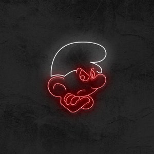 Smurf - Grouchy Neon Sign | Custom Neon Sign | Neon Light | Neon Sign ...