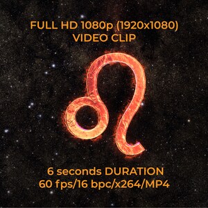 Leo/the Lion Animated Stream Graphics/elements.3d Astrology/horoscope ...