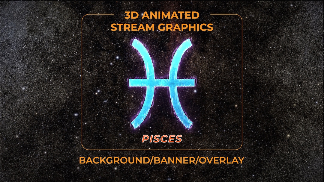 Pisces Animated Stream Graphics/elements.3d Astrology/horoscope/zodiac ...