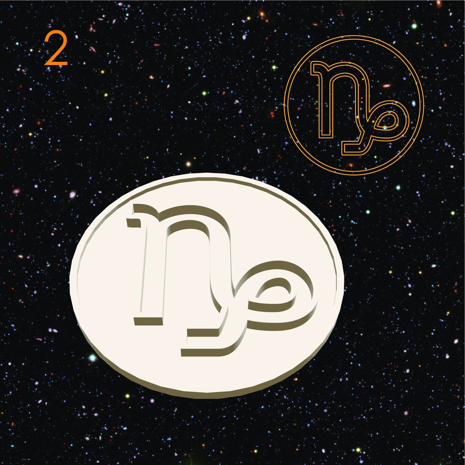 Capricorn/mountain Sea Goat 3D Astrology Horoscope Zodiac Symbol/stl ...