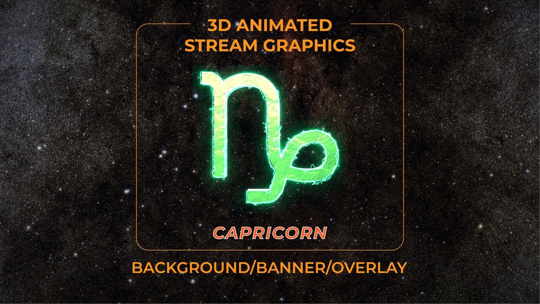 Capricorn Animated Stream Graphic/element.3d Astrology/horoscope/zodiac ...